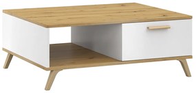 Obývací sestava RALF H Bílá + dub artisan