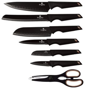 BERLINGERHAUS Sada nožů s nepřilnavým povrchem 7 ks Black Rose Collection BH-2688