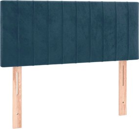 Box spring postel s matrací tmavě modrá 80 x 200 cm samet 3141393