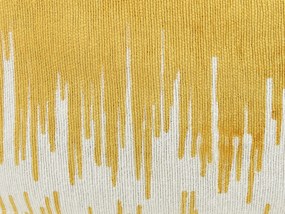 Bavlněný taburet 50 x 30 cm žlutá/bílá KAWAI Beliani