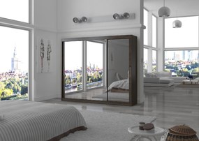 ADRK Furniture Skříň s posuvnými dveřmi a zrcadlem CHESTER 250 ADRK-SW-CHE-CH-250