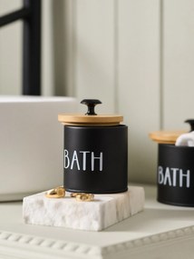 Sinsay - Úložná krabička s nápisem „Bath“ - černá
