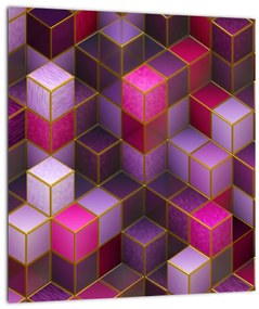 Obraz fialových kostek (30x30 cm)