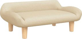 Pelíšek pro psy krémový 70 x 40 x 24 cm textil 171945
