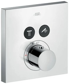 Axor Shower Select Square - podomítkový termostat pro 2 spotřebiče, chrom 36715000