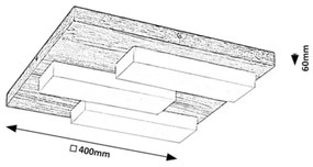 Rabalux 71142 - LED Stropní svítidlo KONTE LED/30W/230V dub