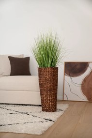 Umělá tráva v květináči ZEBRA, plast, výška 60 cm, zelená
