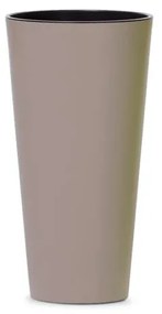 PROSPERPLAST Květináč - TUBUS SLIM Průměr: 15 cm, Barva: mocca