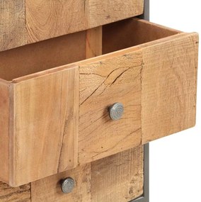 Komoda se zásuvkami 45 x 30 x 100 cm masivní recyklované dřevo 286529