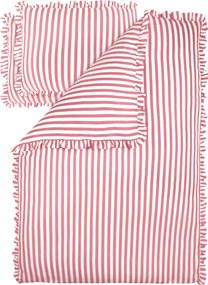 Livarno® Ložní povlečení z mikrovláknitého saténu, 240 x 220 cm, 70 x 90 cm (pruhy / světle růžová)