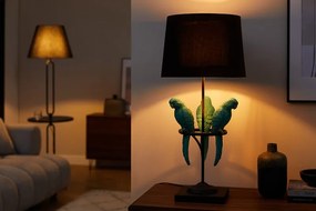 invicta interior Stolní lampa Wildlife Papagei 75cm černá, tyrkysová 44356