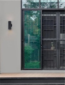 NV 9010622 Venkovní nástěnné svítidlo LIMBIO černý ABS skleněný difuzor GU10 2x7W bez žárovky IP44 světlo nahoru a dolů - NOVA LUCE