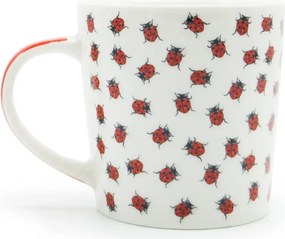 Porcelánový hrnek Berušky, 400 ml – hrnek se čtyřlístky a beruškami pro štěstí v dárkovém balení