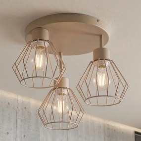 Přisazený lustr AUDREY 3xE27/60W/230V béžová
