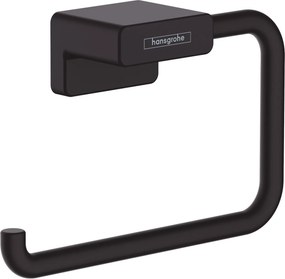 Hansgrohe AddStoris, držák na toaletní papír bez krytky, černá matná, HAN-41771670