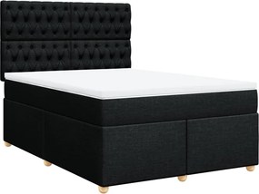 Box spring postel s matrací černá 140 x 190 cm textil 3293584