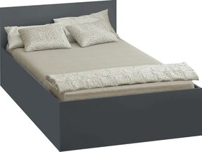 Postel s kovovým roštem a úložným prostorem, 120x200, grafit, DOLI