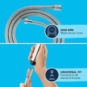 Grohe Hadice - Sprchová hadice VitalioFlex Metal 2 m chrom