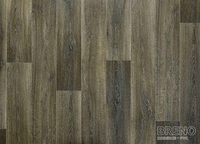 Breno PVC TRENTO Lime Oak 906D – tmavé rustikální dřevo, šíře 300 cm