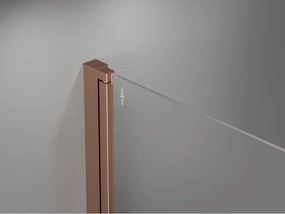 Mexen Mist-B Duo, 2-křídlý ​​výklopný sprchový kout 100 x 75 cm, čiré sklo, měděný matný profil, 8A2-100-075-65-00