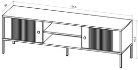 TV stolek Iseo I 154,5 cm černý