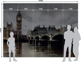 Fototapeta na míru Ponurý Výhled na Big Ben | Vliesová fototapeta na zed' | DFTNXXL0423