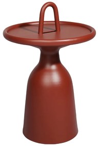 Červený hliníkový zahradní odkládací stolek No.104 Mindo 40 cm