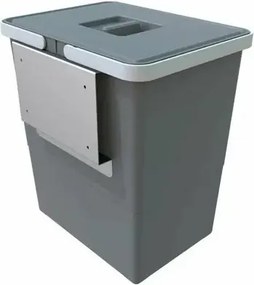 Elletipi EASY 18 L Vestavný odpadkový koš na dvířka šedá / s víkem / 3