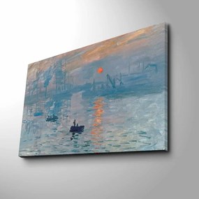 Nástěnná reprodukce na plátně Claude Monet Sunrise, 70 x 45 cm