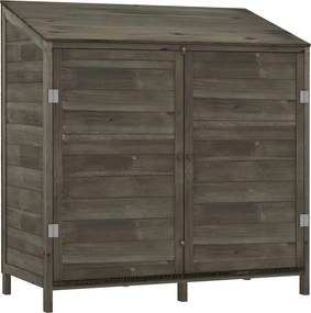 Zahradní kůlna antracitová 102x52x112 cm masivní jedlové dřevo 152184