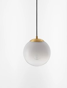 Bílé/ve zlaté barvě skleněné závěsné svítidlo ø 20 cm Vita – Nova Luce