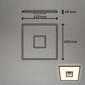 Briloner 3848015 - LED Stropní svítidlo TORO LED/18W/230V 42x42 cm černá