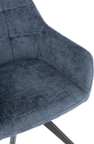 Modrá jídelní židle Louna - 56*58*85 cm