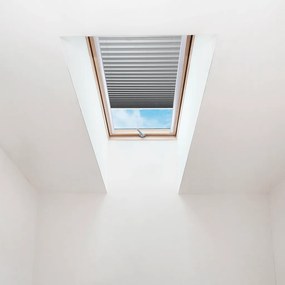 Roleta Plisé na střešní okna, Průsvitná, Ocelově šedá, P 009 , 30 x 150 cm