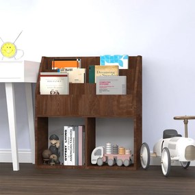 Dětský regál na časopisy hnědý dub 71 x 30 x 78,5 cm kompozit 339528