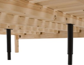 Manželská postel 180x200, masivní dřevo, přírodní, NOEMI Kondela 0000397515