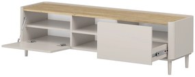 TV stolek Elivo 170 cm na nožkách - kašmírová / dub olejovaný