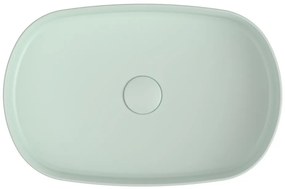 Sapho, INFINITY OVAL keramické umyvadlo na desku, 55x36 cm, matná zelena Mint, 10NF65055-2T