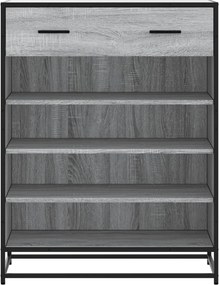 Botník šedý sonoma 75 x 38 x 97,5 cm kompozitní dřevo a kov 3300878
