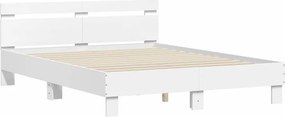 Rám postele s čelem a LED osvětlením bílý 140 x 200 cm 3207546