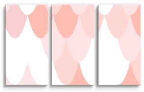 Sablio Obraz - 3-dílný Růžové obloučky - 120x80 cm