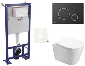 Cenově zvýhodněný závěsný WC set SAT do lehkých stěn / předstěnová montáž+ WC SAT Infinitio SIKOSSIN78