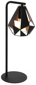 Austria Černá stolní lampička ve vintage stylu