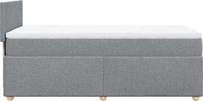 Box spring postel s matrací světle šedý 100 x 200 cm textil 3288884