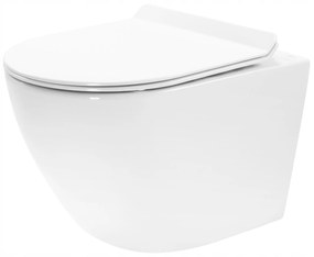 Závěsné WC Rea CARTER RIMLESS + Duroplast sedátko slim - bílé