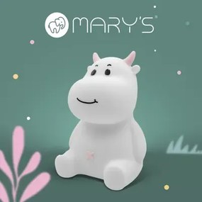 Mary's LED silikonová noční lampička RGB - kravička, růžová