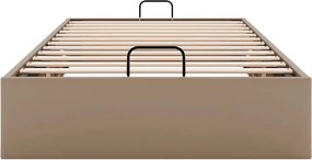 Osmanský rám postele bez matrace cappuccino 90x190cm umělá kůže 3310778