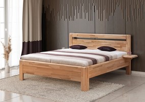 BMB Adriana Klasik postel - buk Moření: Antracit, Provedení: Buk průběžný, Rozměr: 180 x 200 cm