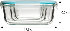 Skleněná nádoba na potraviny Clipeat sada 3ks