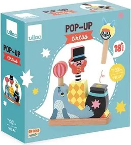 Vilac Dřevěná vystřelovací hra Cirkus / od 18 měsíců